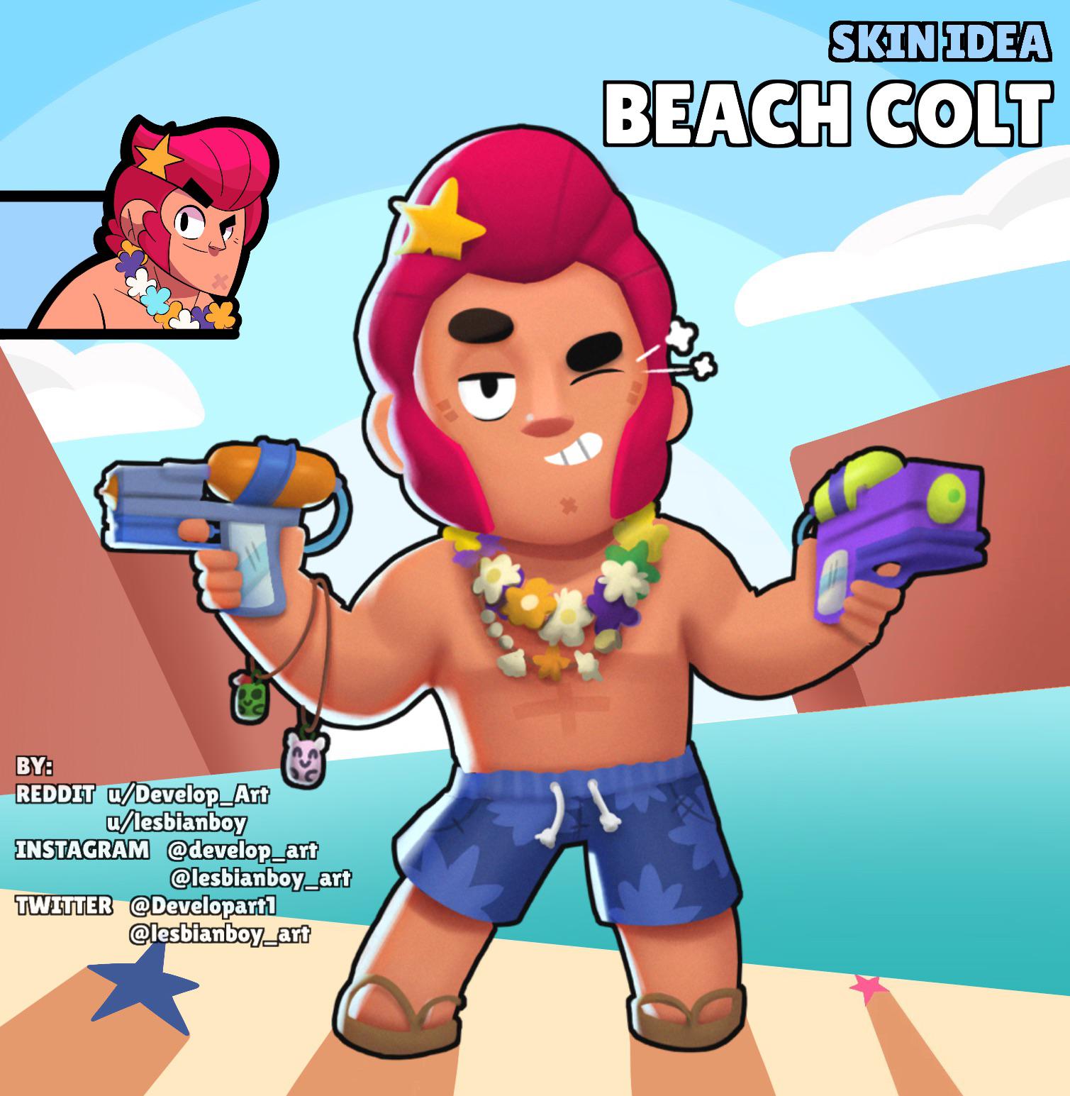 Colt Brawl Stars - Estadísticas, Consejos, Skins, Fanart en Español