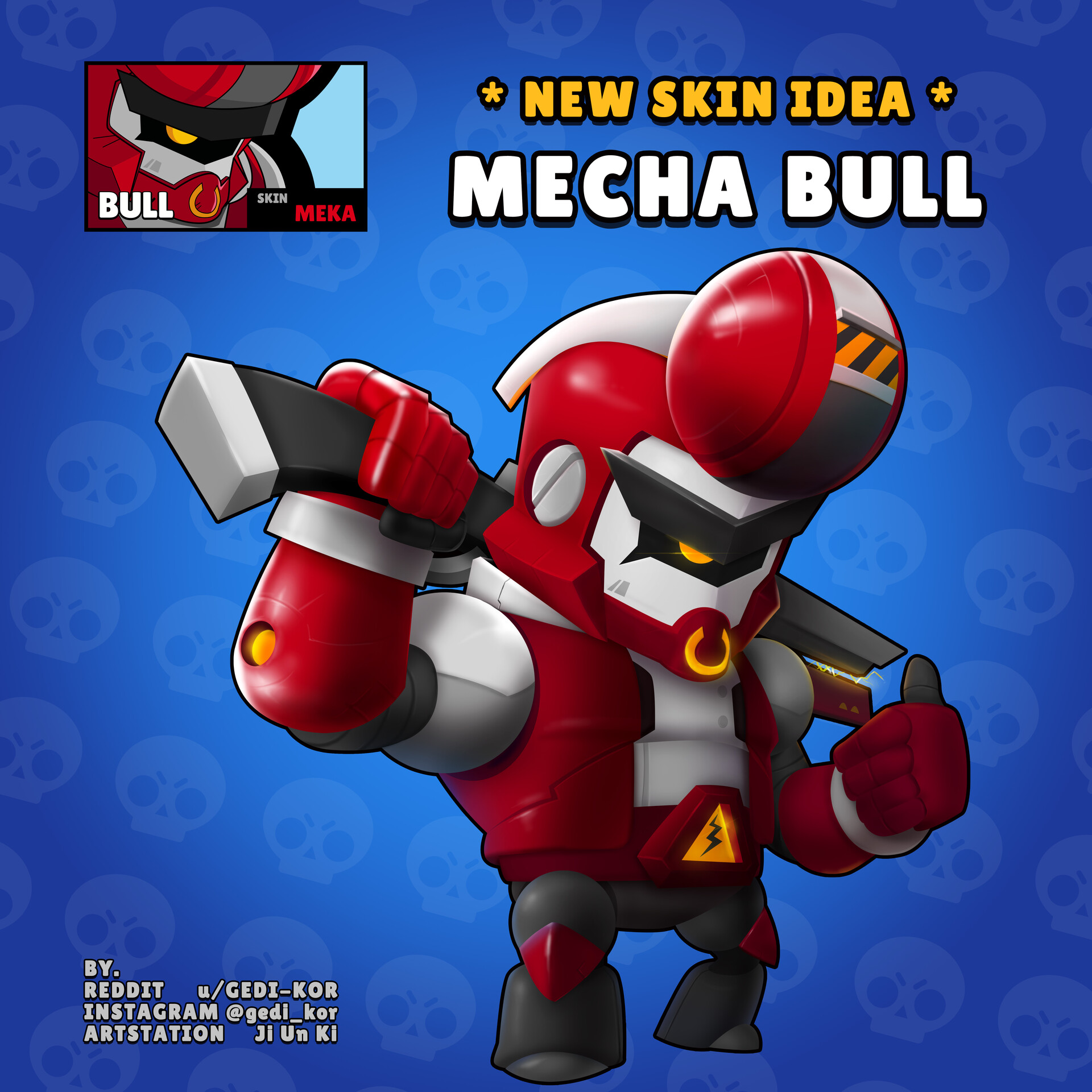 Bull Brawl Stars - Estadísticas, Consejos, Skins, Fanart en Español